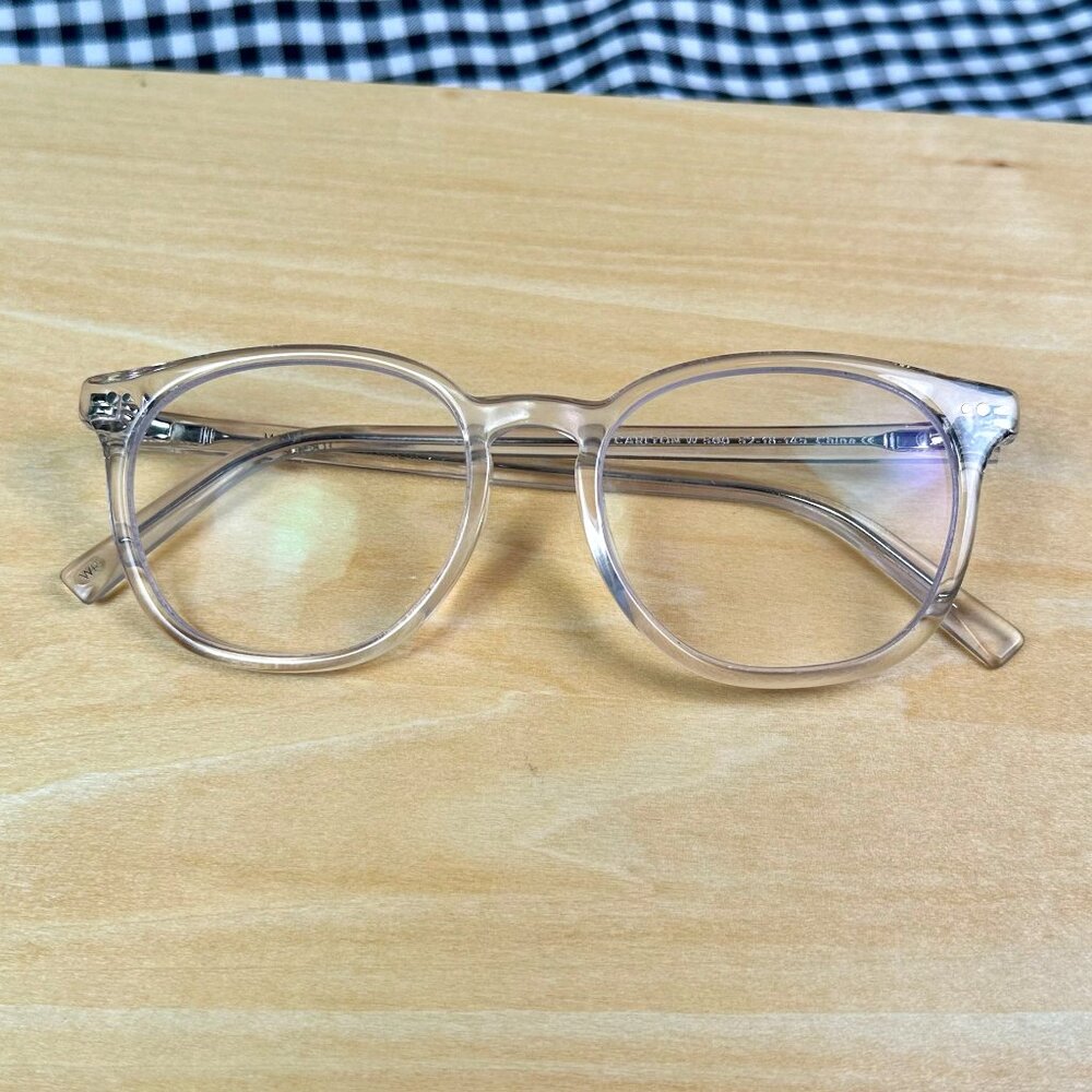 Warby Parker Carlton Clear Acrylic Round Eyeglasses F… - Gem